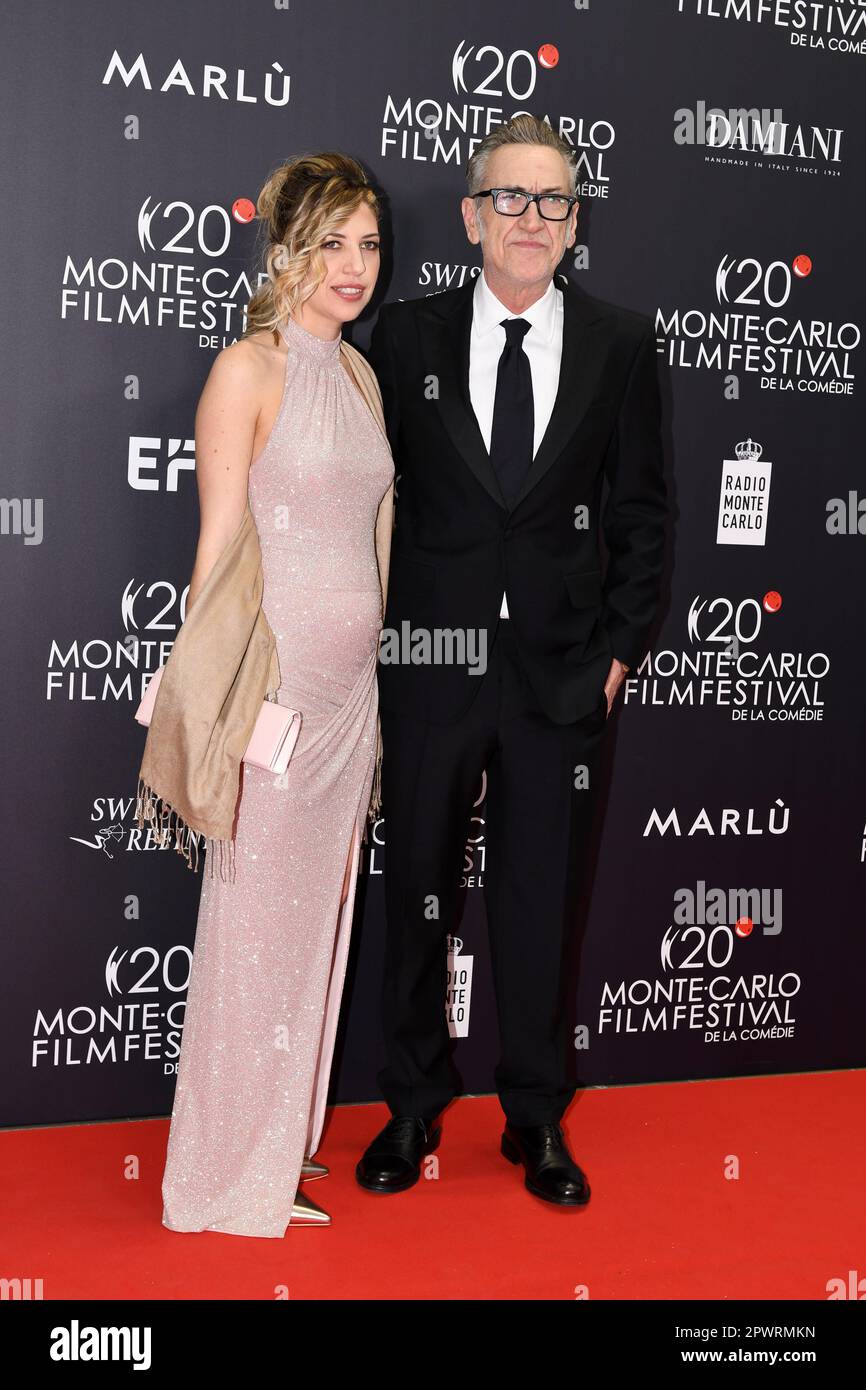MONACO, - AVRIL 29 : Marco Giallini , Giorgia Battisti , assiste à la ...