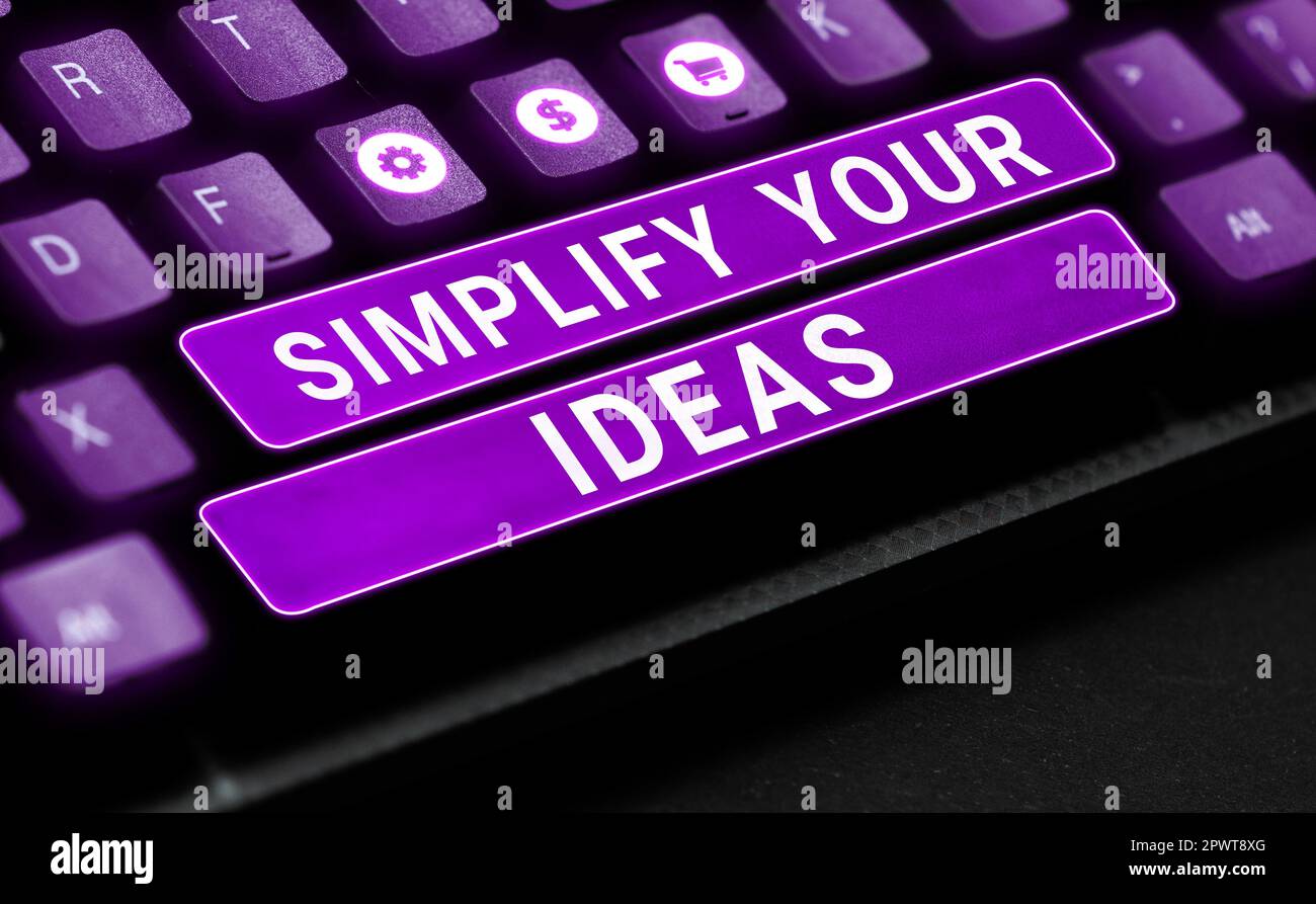 Présentation de légende de texte Simplifiez vos idées, concept d ...