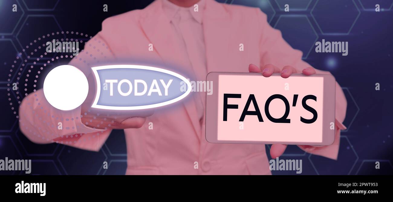 Légende de texte présentant les FAQ, mot écrit sur la liste des ... Légende de texte présentant les FAQ, mot écrit sur la liste des ...