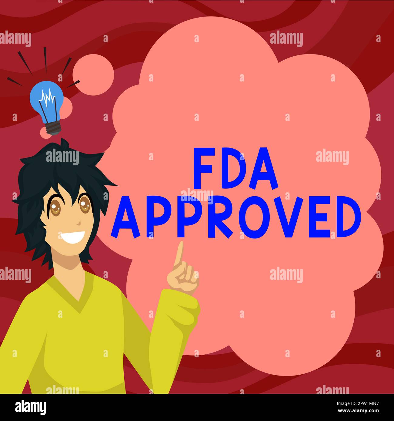Panneau affichant approuvé par la FDA, Word pour la FDA a convenu que ...