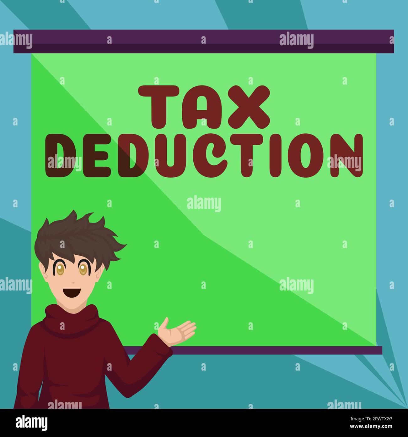 Légende de texte présentant déduction d'impôt, montant de présentation ...