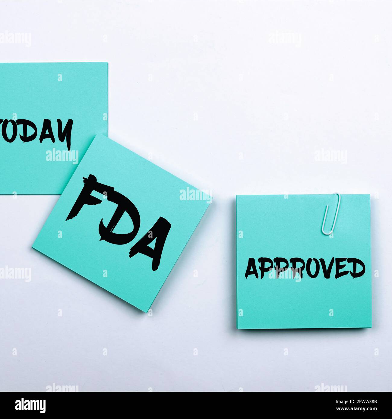 Inspiration montrant le signe approuvé par la FDA, Word pour la FDA a ...