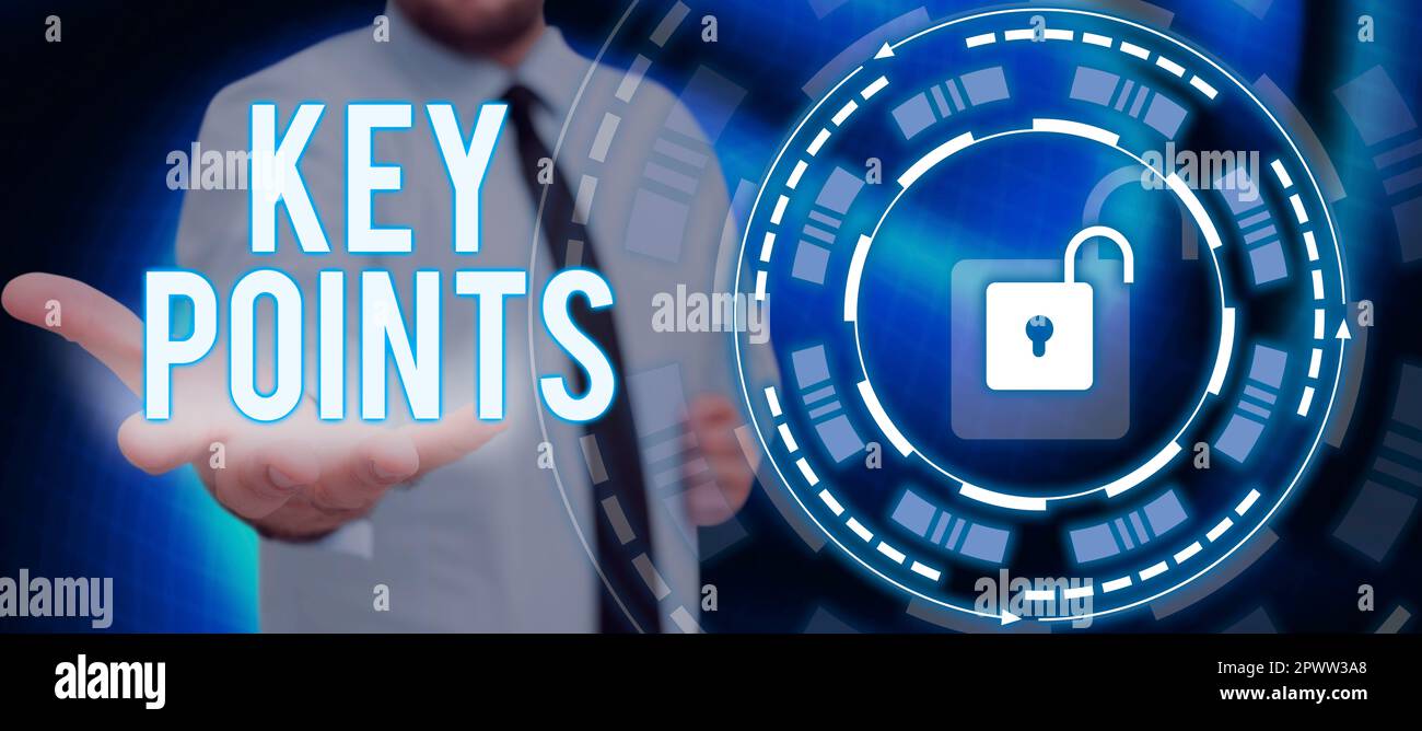 Affiche affichant les points clés, photo conceptuelle la plus ...