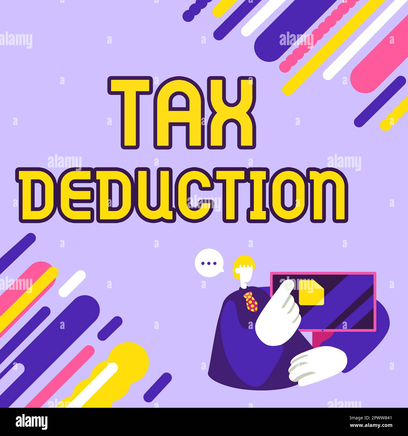 Légende de texte présentant déduction fiscale, montant d'idée d ...