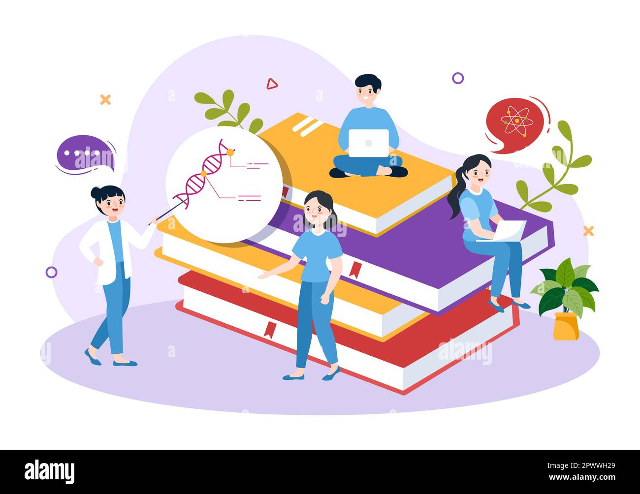 École de médecine avec des étudiants à l'écoute de la lecture de docteur et l'apprentissage de ...