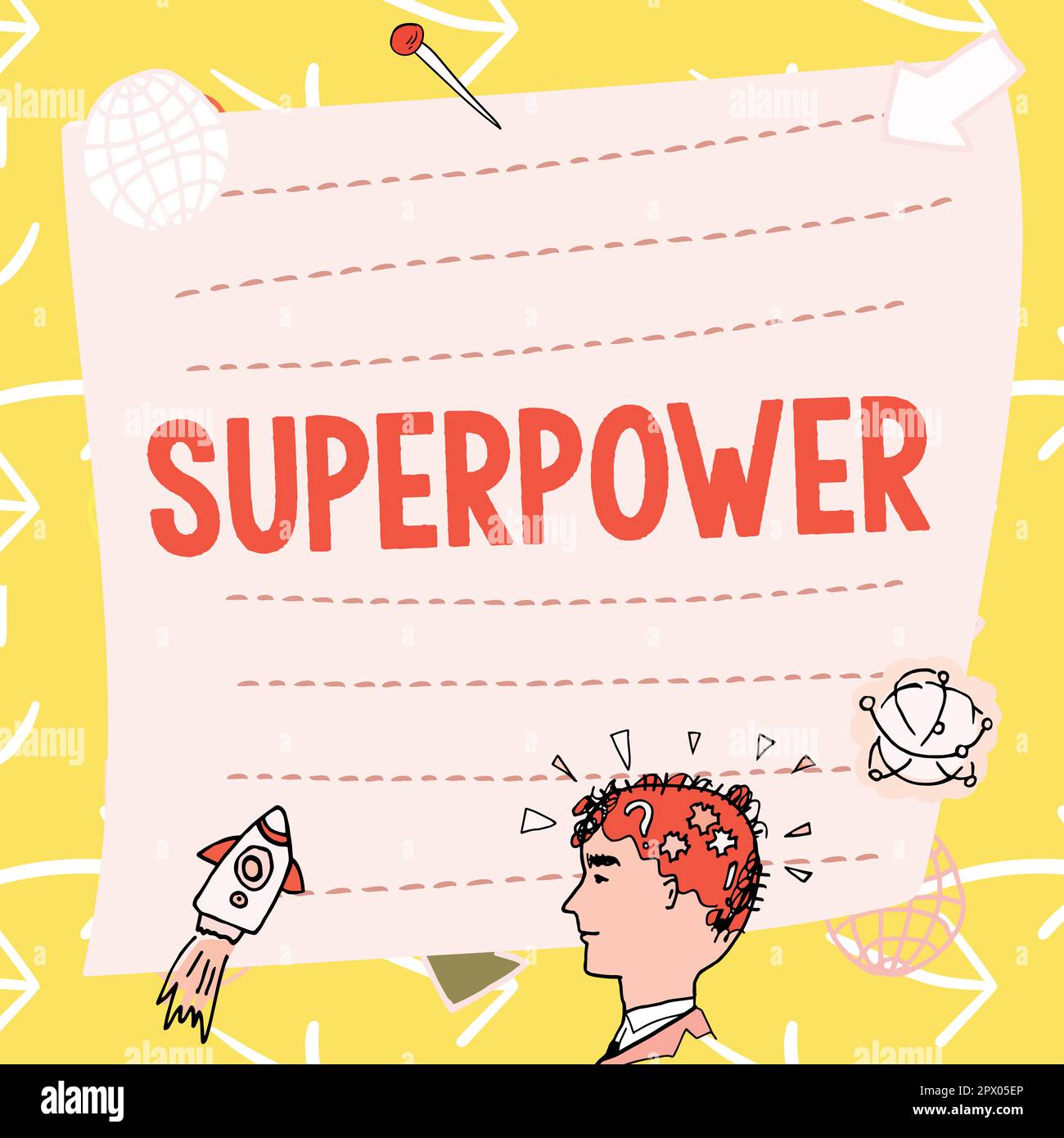 La main écriture signe super-puissance, mot pour une puissance ou ...