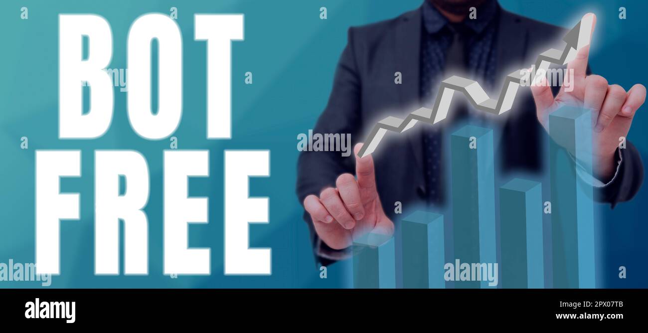 Écriture affichage de texte Bot Free, Word écrit sur un programme ...