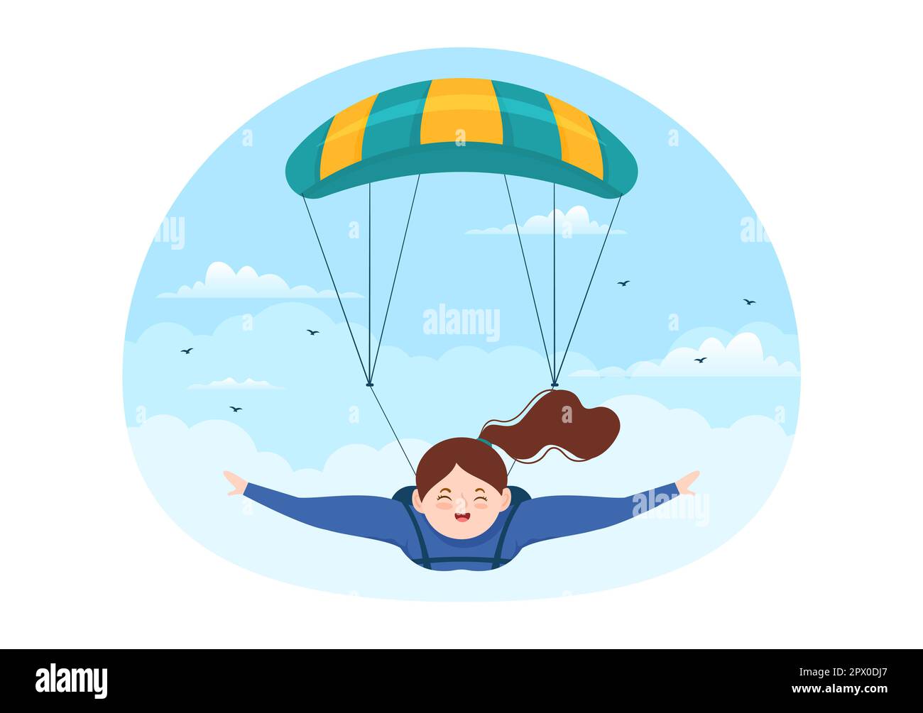Dessin humoristique sportif parapente Banque de photographies et d ...