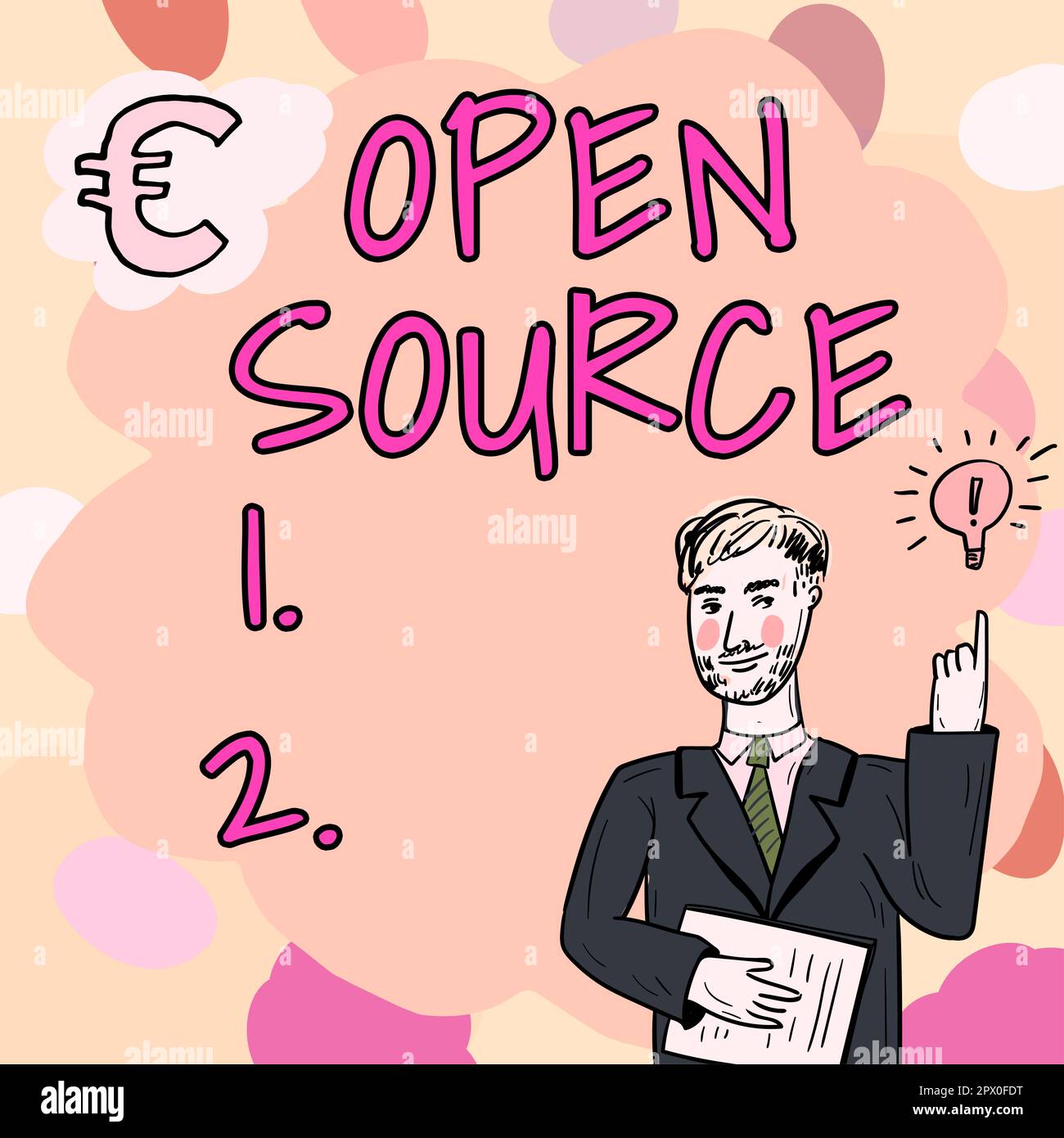 Inspiration montrant le signe Open Source, présentation d'entreprise ...