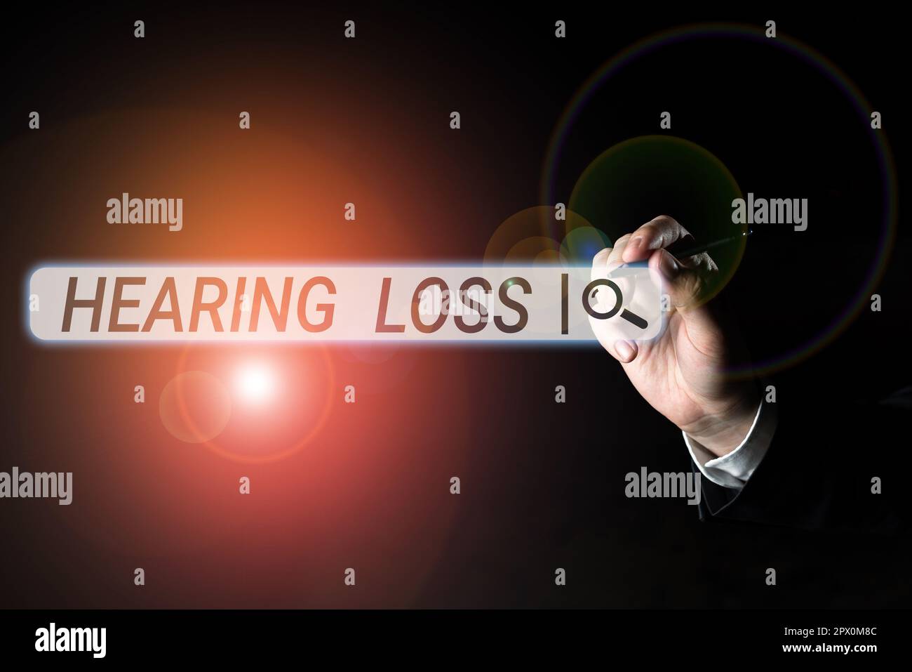 Signe affichant la perte auditive, concept signifiant est l'incapacité ...