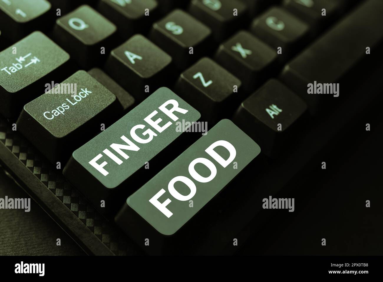 Texte d'écriture Finger Food, Word pour les produits et les digestifs ...