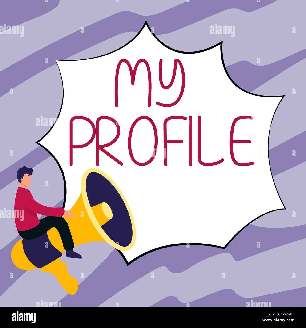 Affiche textuelle montrant mon profil, fiche de vue d'ensemble de l ...