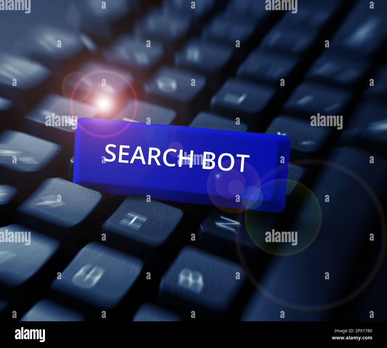 Écriture affichage de texte Search Bot, Internet concept un programme ...