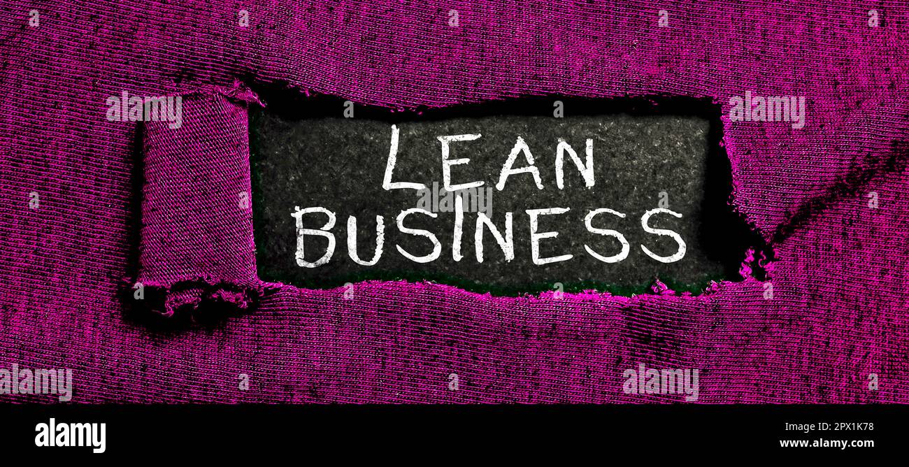 Écriture de texte Lean Business, mot écrit sur l'amélioration de la ...