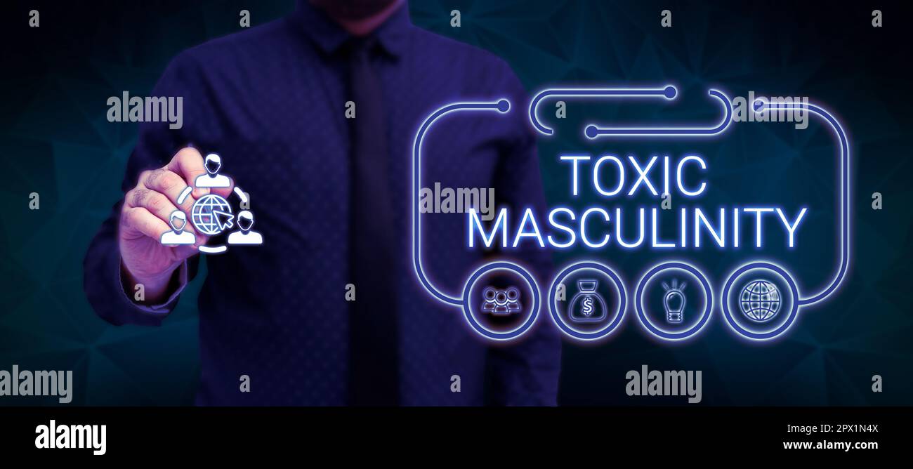 Texte Décriture Masculinité Toxique Mot écrit Sur Décrit Le Type