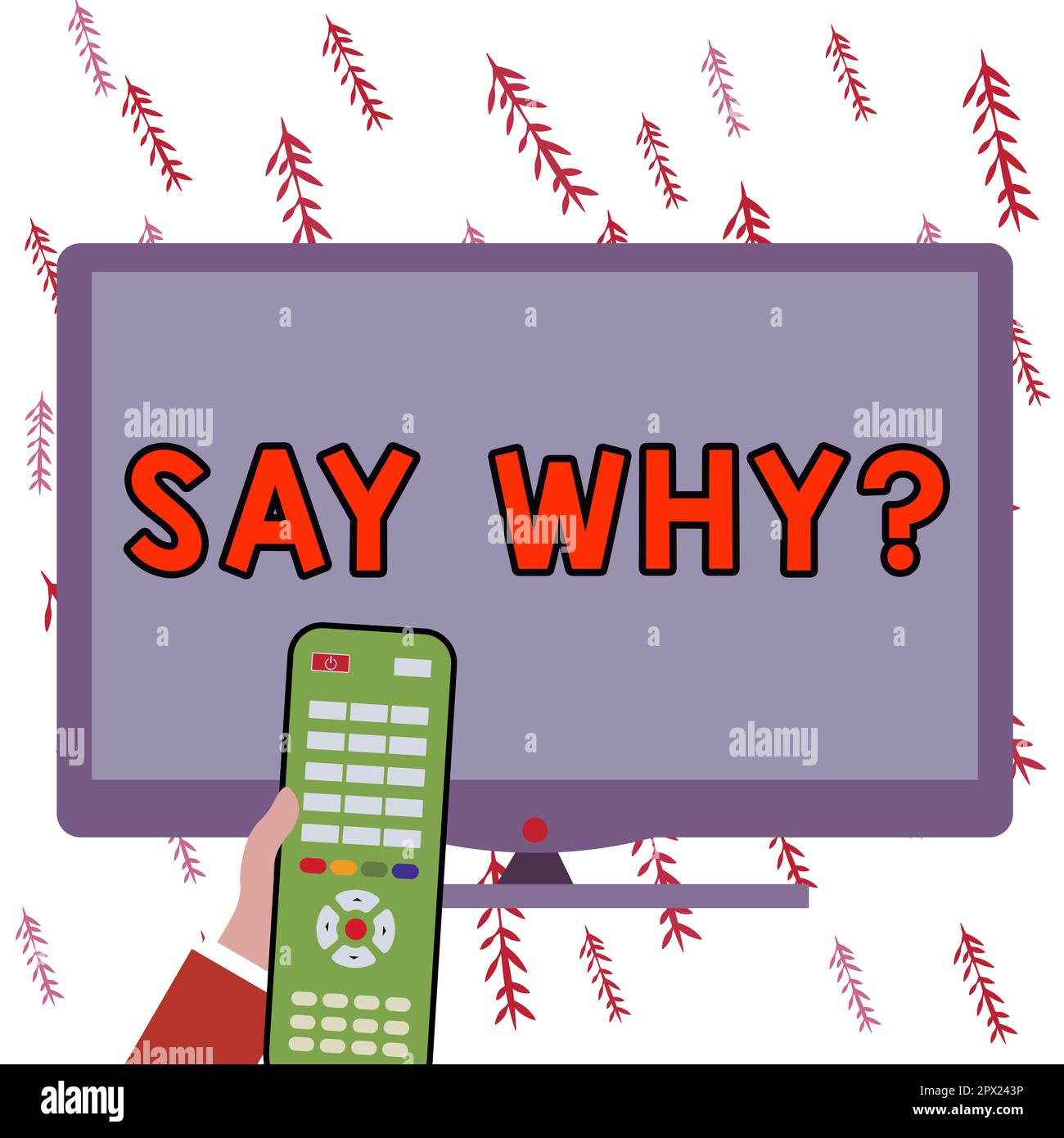 Signe écrit à la main dire pourquoi, Business concept donner une ...