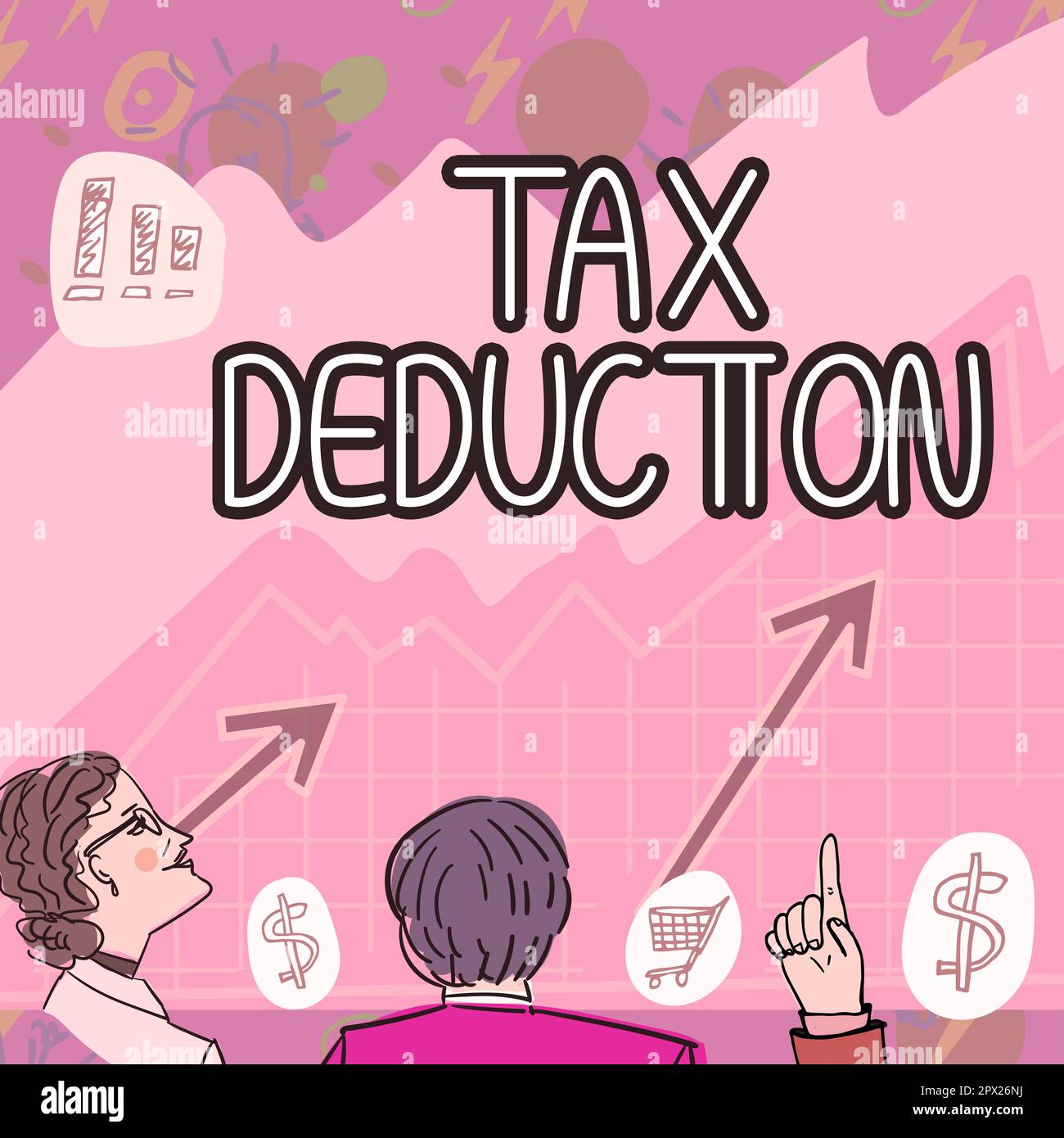 Affiche indiquant la déduction fiscale, montant de démonstration de l ...