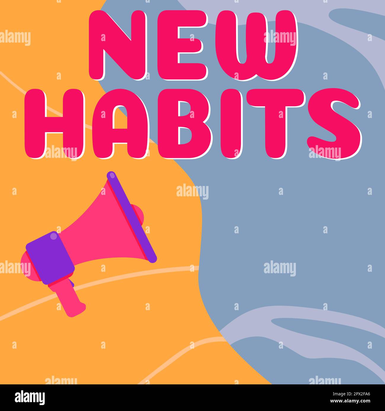 Affiche affichant de nouvelles habitudes, vitrine d'affaires changer la ...