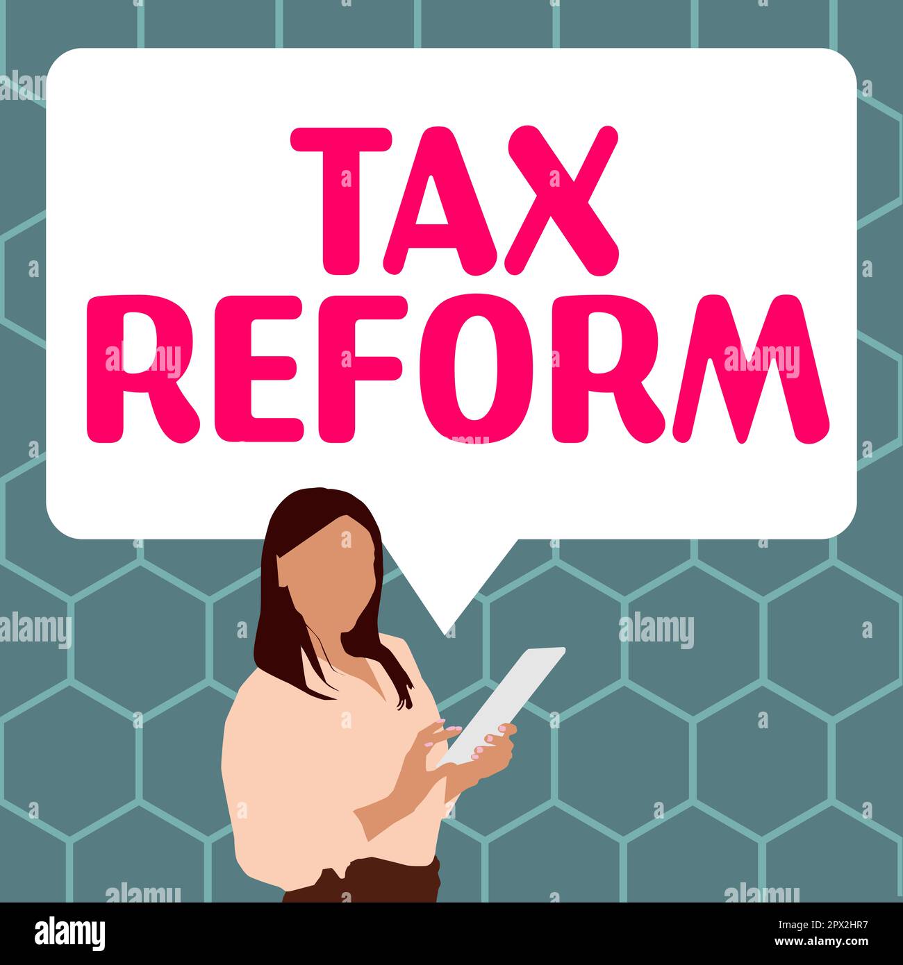 Affichage conceptuel réforme fiscale, concept Internet politique ...