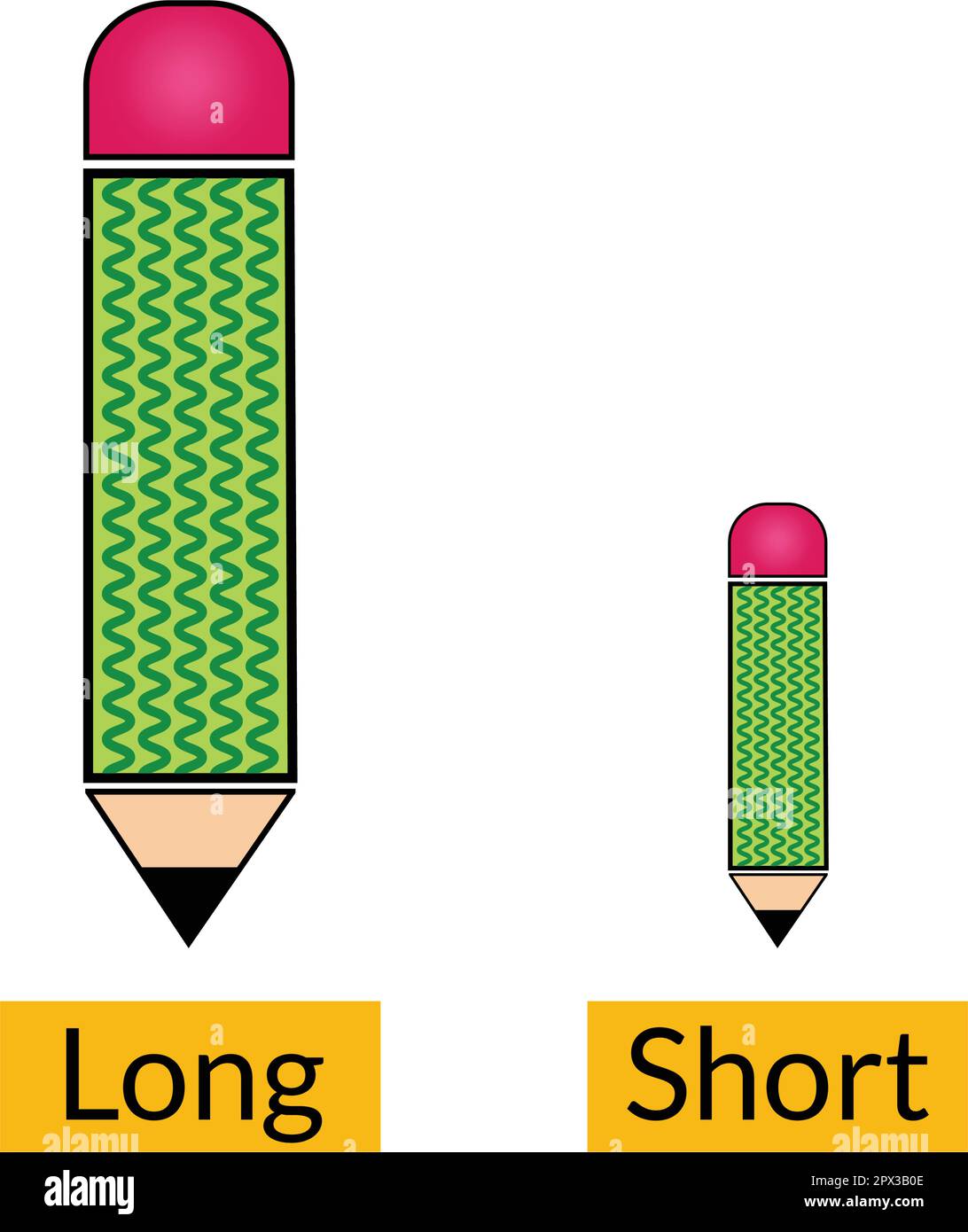 Long et court Banque d'images vectorielles - Alamy