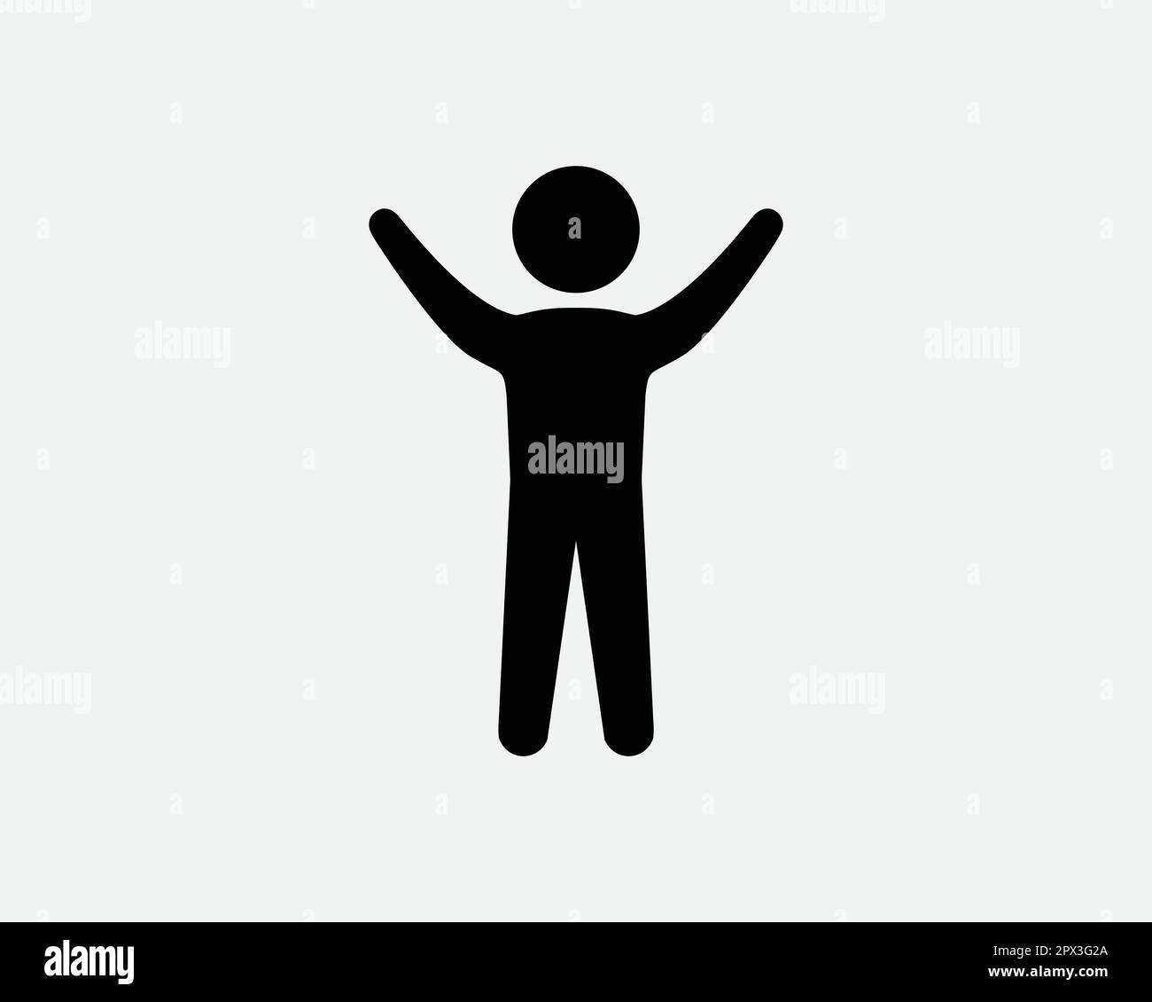 Happy Child Stick Figure Stickman Kid Male Boy Rise main Rejoice Hug ...