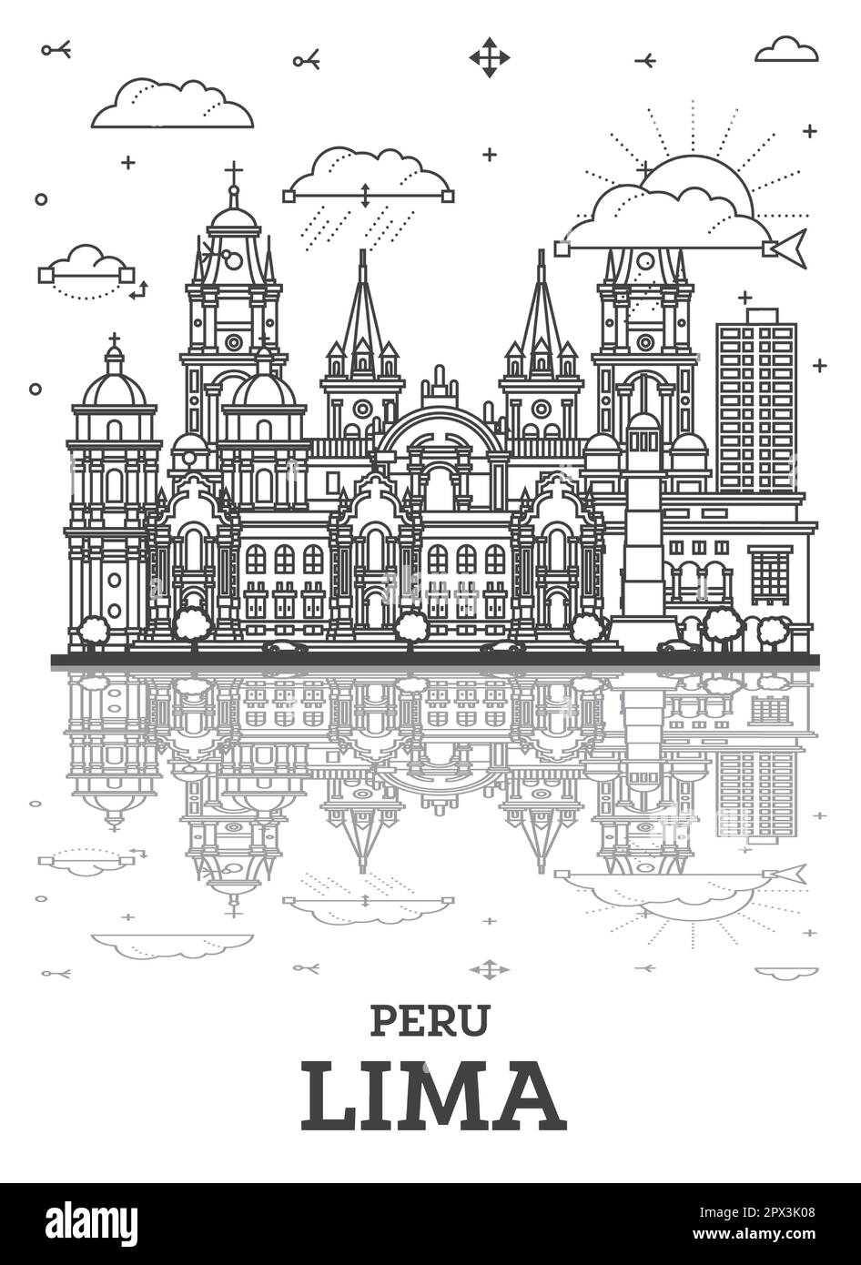 Catedral de lima Banque d'images vectorielles - Alamy