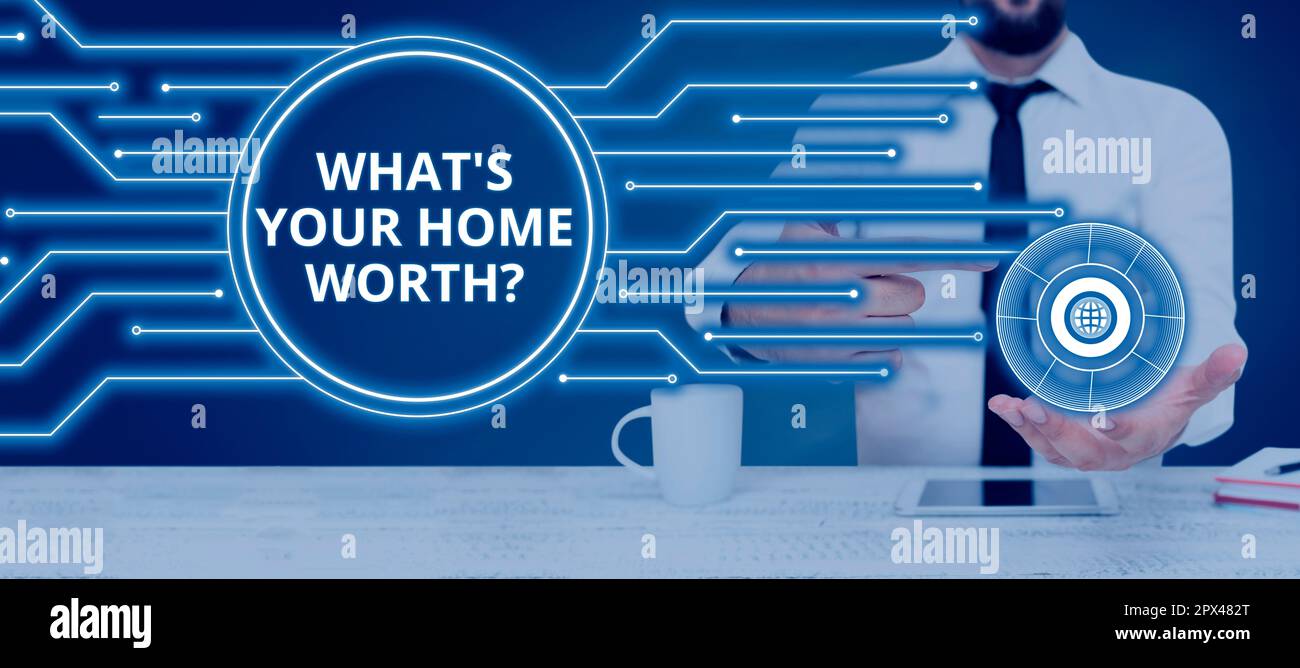 Affiche ce qui est votre valeur de maison, concept signification valeur ...