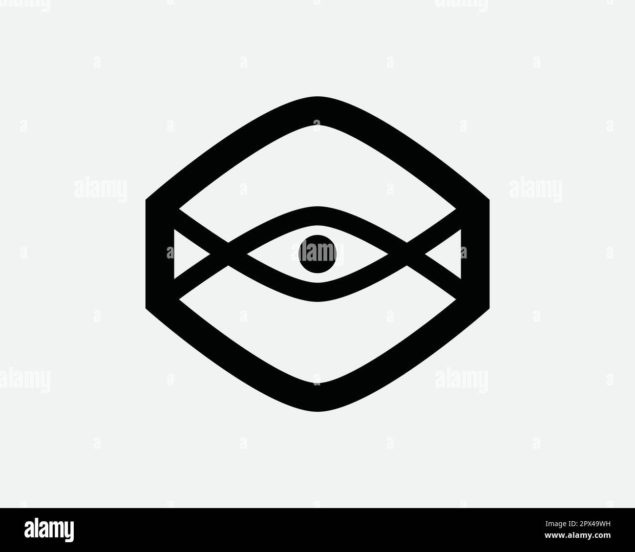 Icône de réalité augmentée. Symbole de réalité virtuelle AR VR. Signe d ...