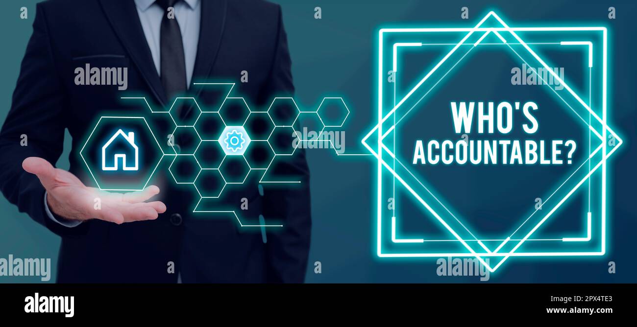 Écriture affichant le texte qui est responsable, mot pour responsable de quelque chose dans le ...