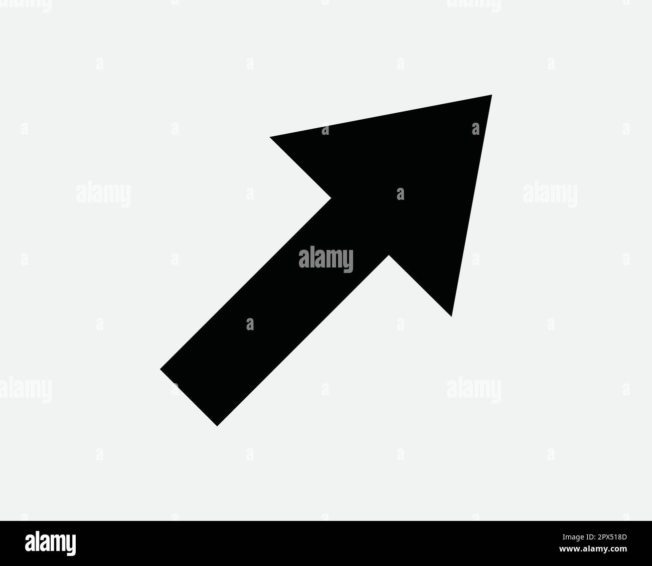 Icône représentant une flèche nord-est. Symbole de direction de ...