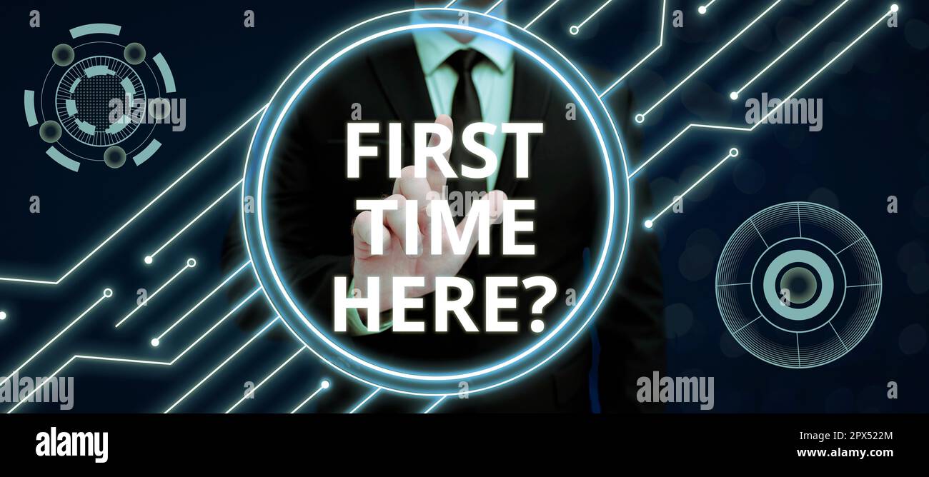 Légende de texte présentation première fois ici, Internet concept n'a ...