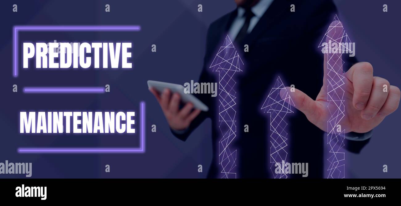 Panneau affichant entretien prédictif, approche commerciale prévoir ...