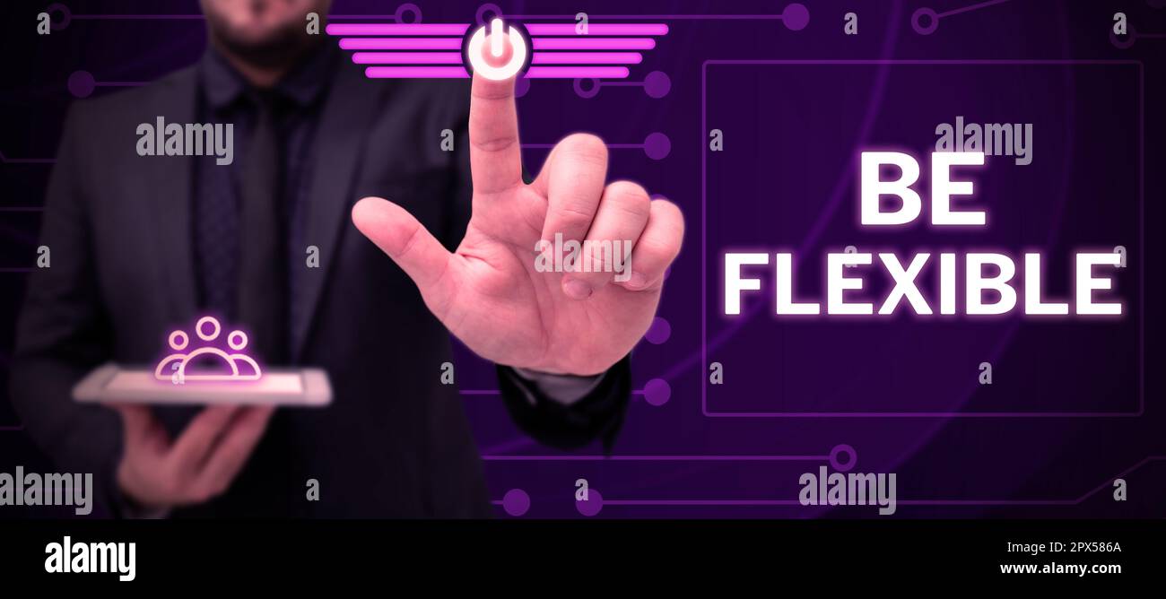 Affichage conceptuel être flexible, vitrine d'affaires peut être ...