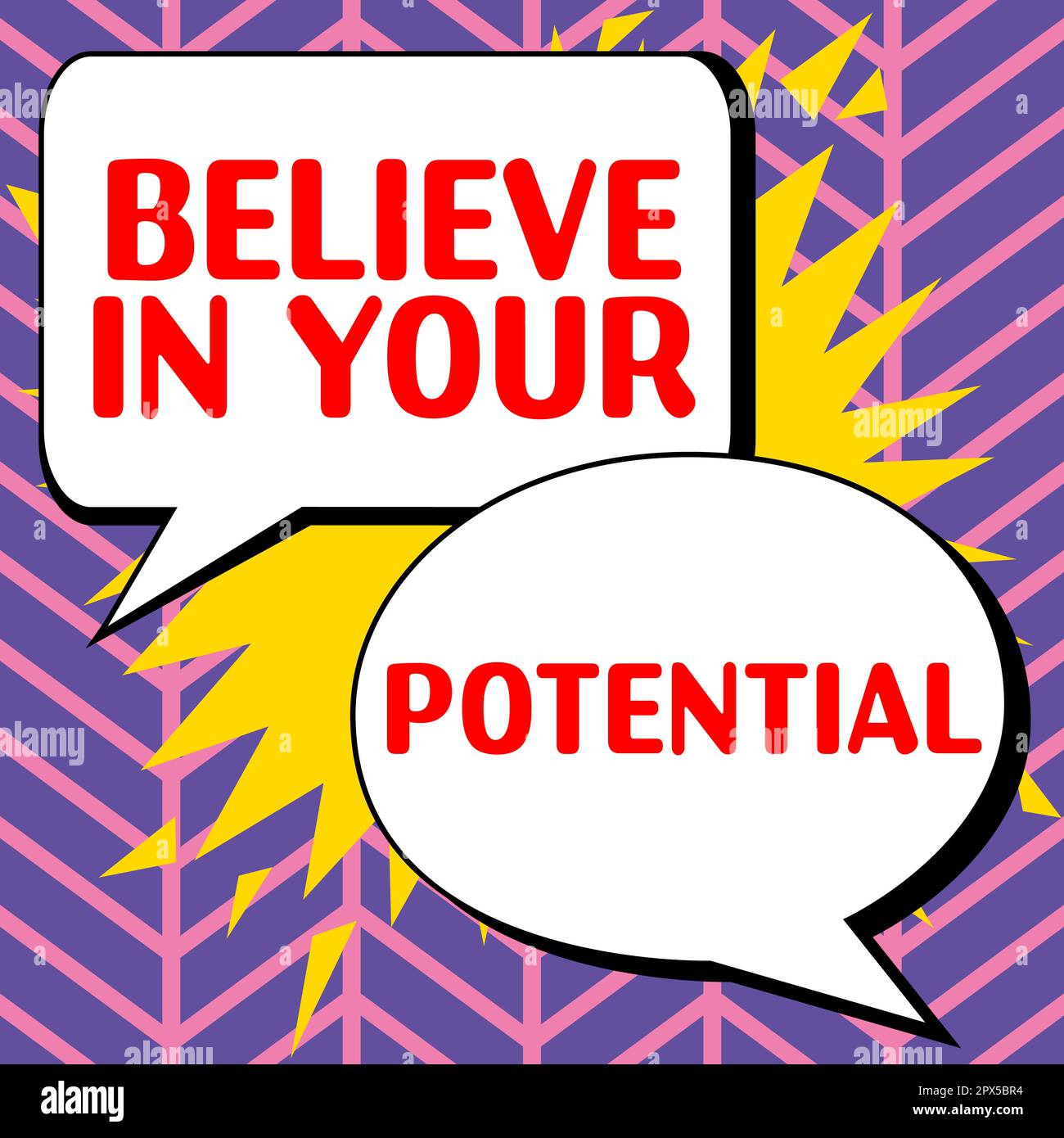 L'écriture affichant le texte croyez en votre potentiel, concept ...