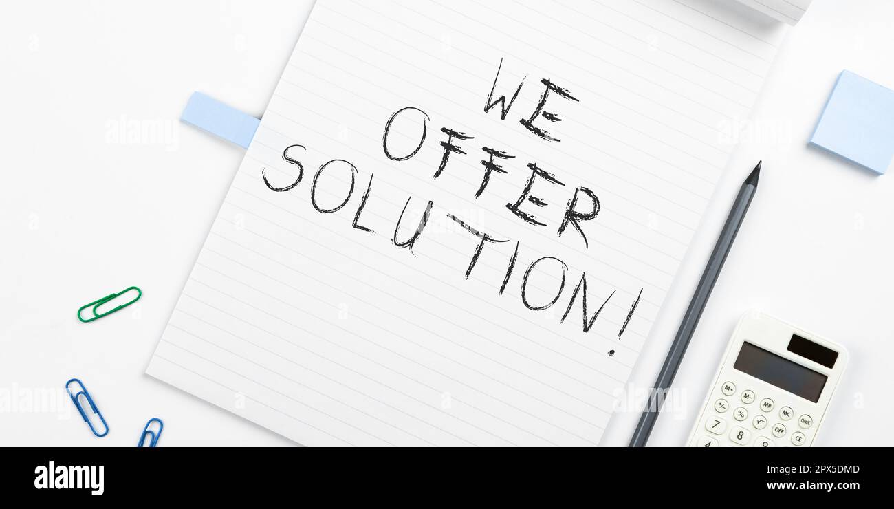 Légende du texte Présentation nous offrons solution, Internet concept ...