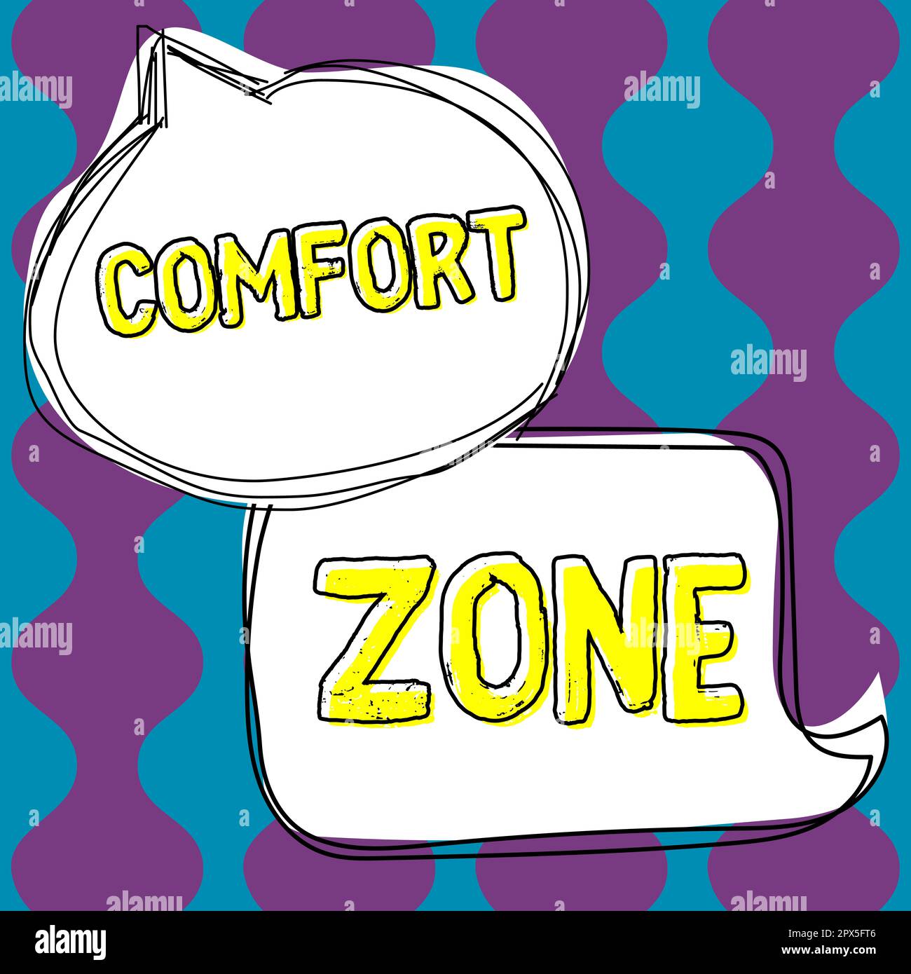 Écriture affichant du texte Comfort zone, Word pour Une situation où l ...