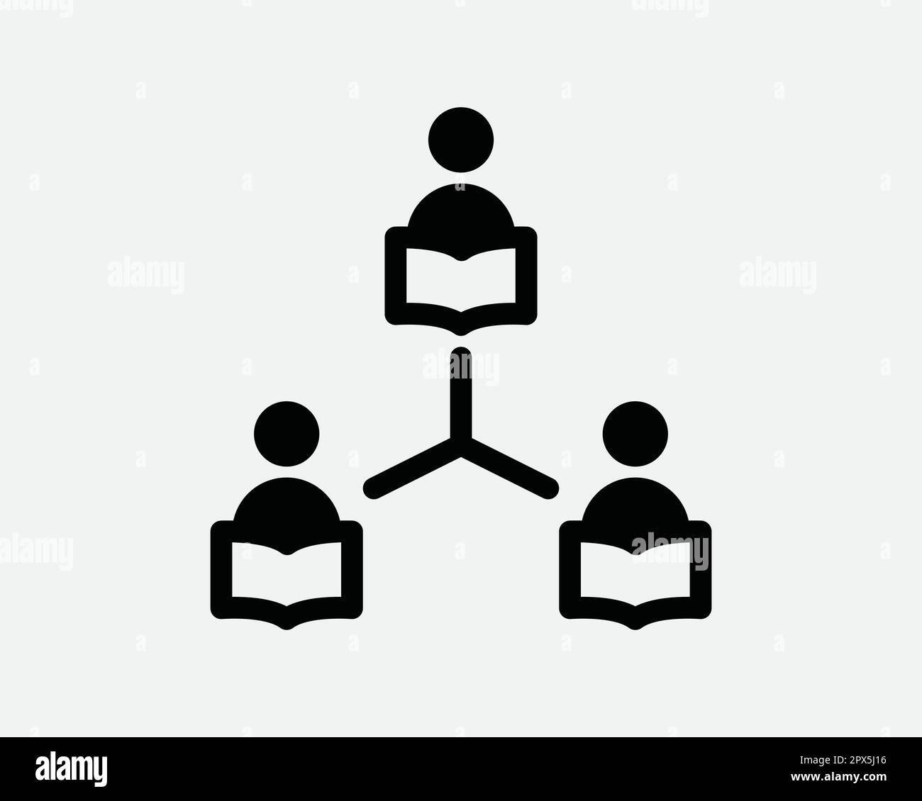 Icône apprentissage de groupe. Support du réseau des étudiants ...