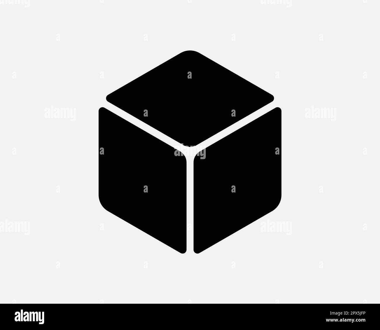 3D icône Cube. Boîte carrée géométrie Bloc de forme géométrique brique ...