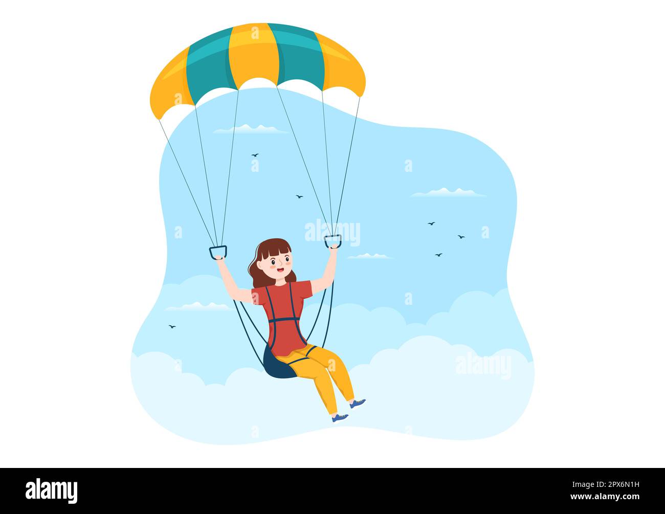 Dessin humoristique sportif parapente Banque de photographies et d ...