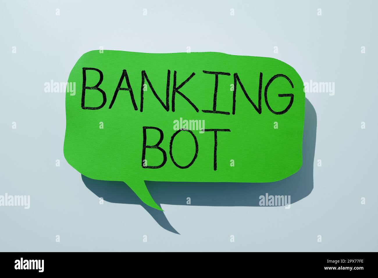 Affichage conceptuel Banking Bot, application Internet concept qui ...