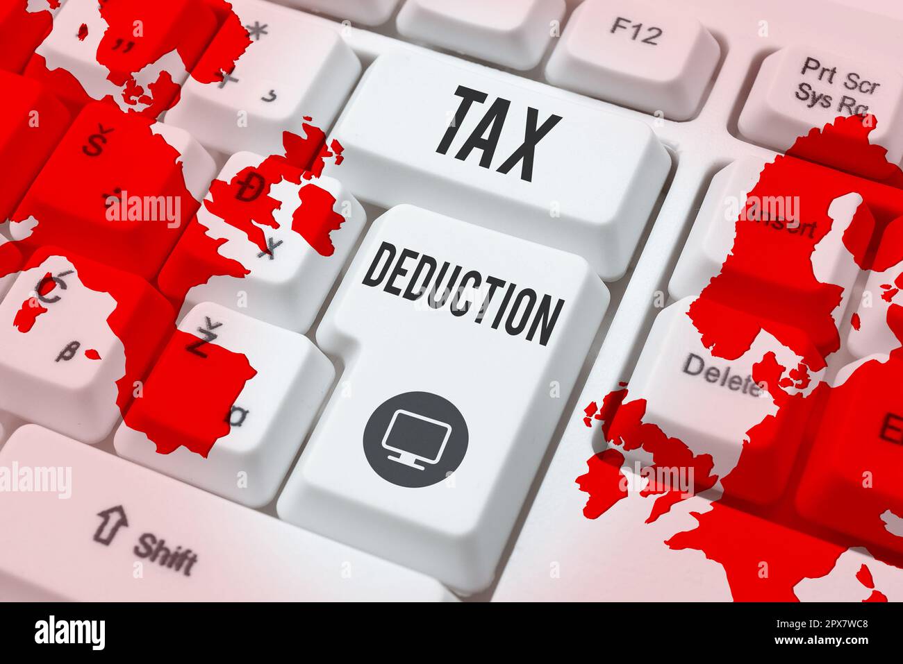 Texte montrant la déduction fiscale d'inspiration, montant du concept d ...