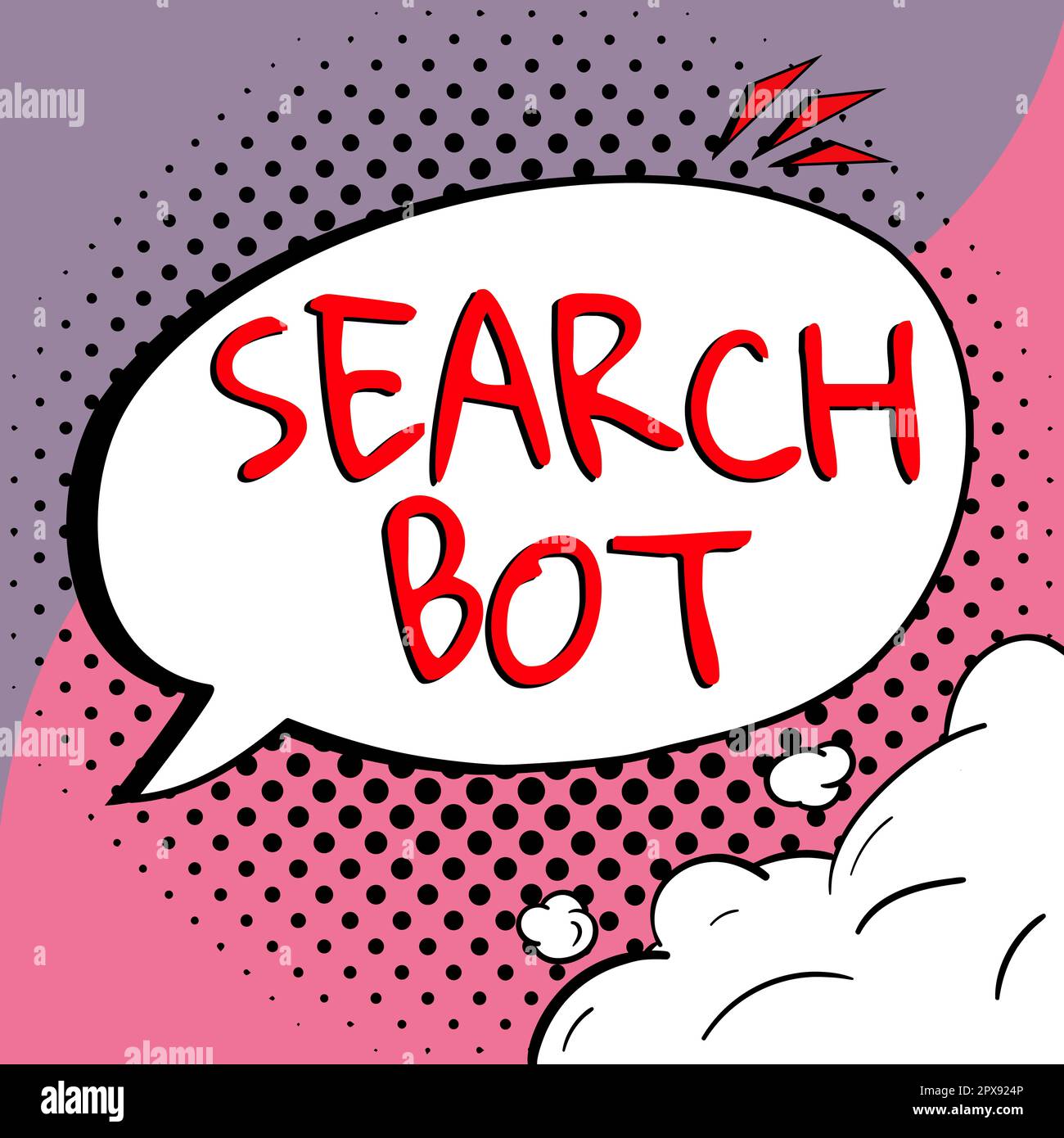Inspiration montrant le signe Search Bot, Word écrit sur un programme ...
