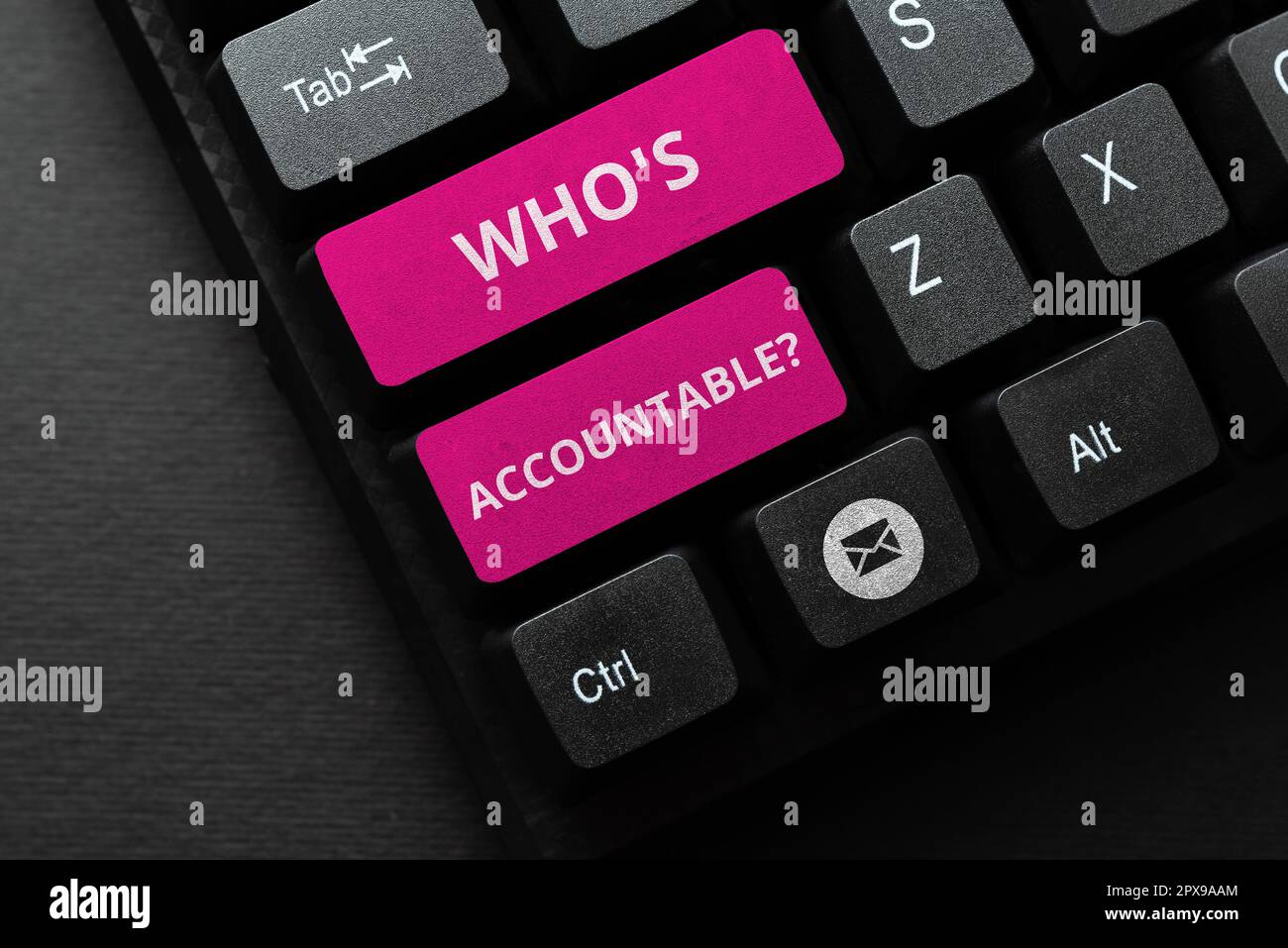 Texte d'écriture qui est responsable, mot écrit sur responsable pour quelque chose dans le ...