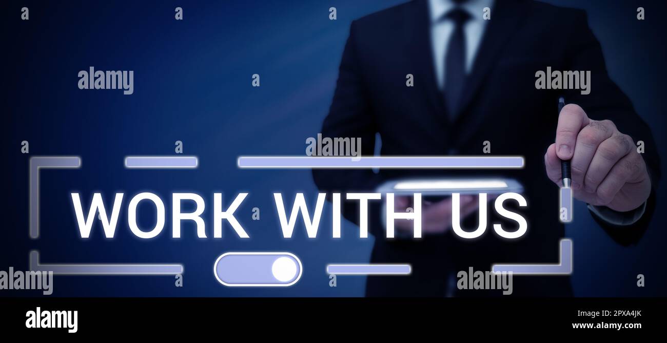 Légende du texte présentant le travail avec nous, Word pour l ...