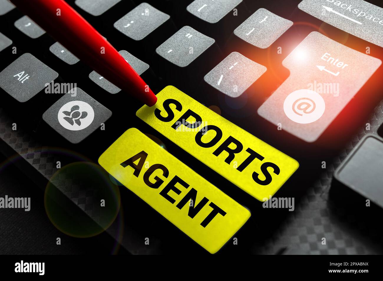 Inspiration montrant l'enseigne Sports Agent, concept signifie personne ...