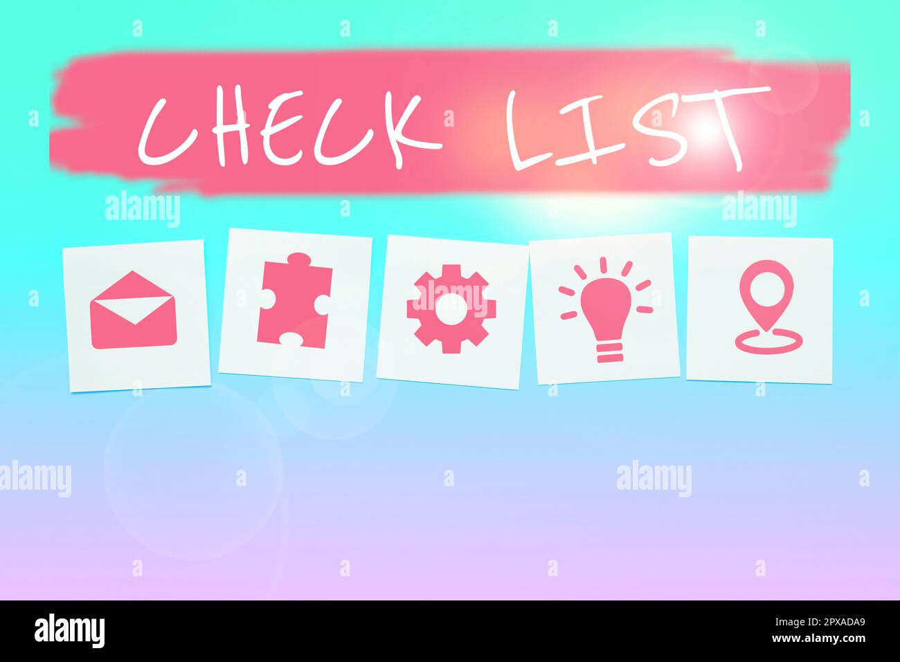 La liste de vérification des affiches manuscrite, les éléments de l ...