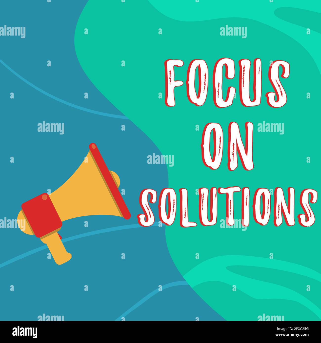 Rédaction affichant du texte Focus sur les solutions, Word écrit sur la ...