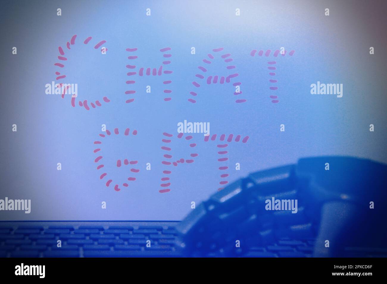 Florence , Italie 19 avril 2023. ChatGPT Neon Sign concept, open ai ...