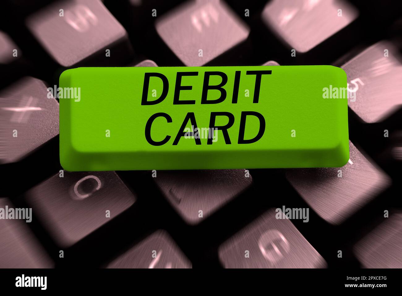 Texte d'écriture carte de débit, mot écrit sur la carte qui déduit l ...