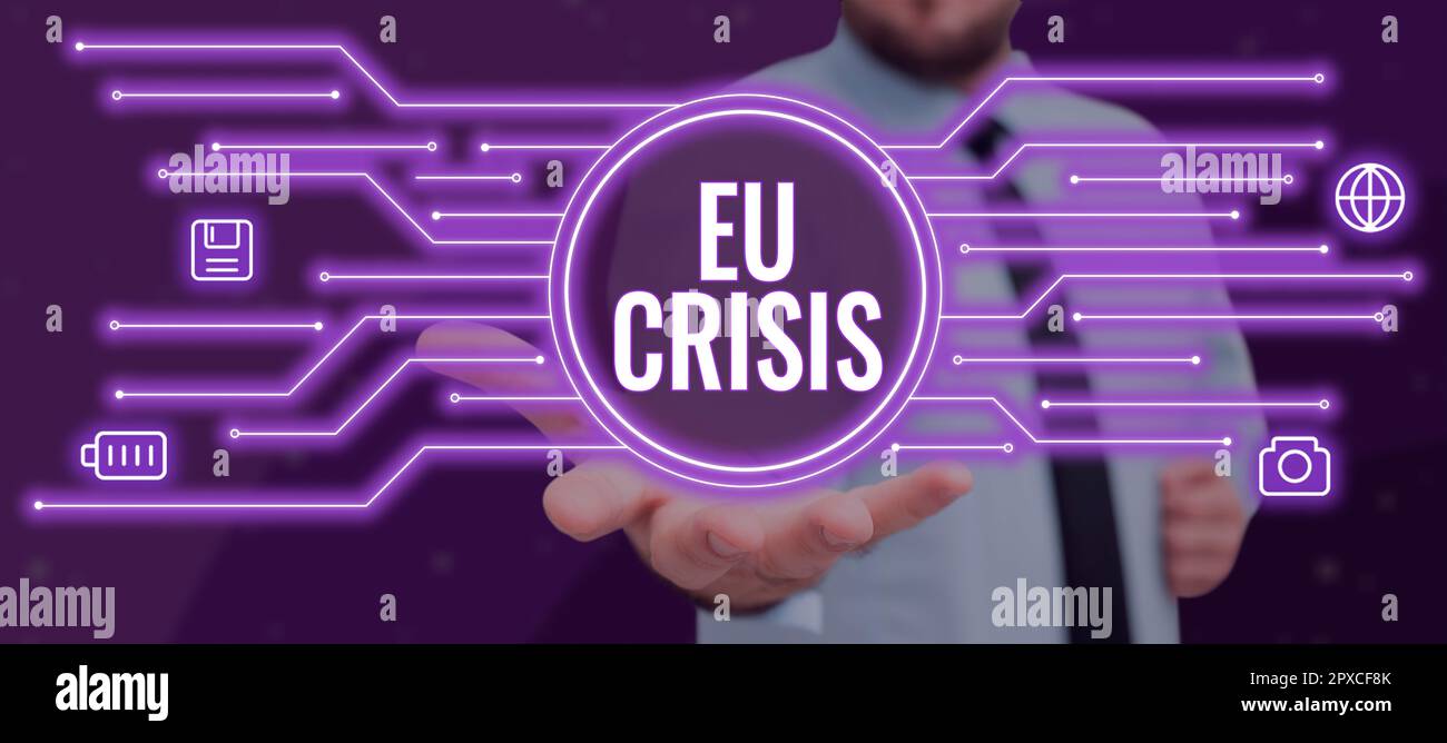 Affiche la crise de l'UE, mot pour un Etat de la zone euro incapable de ...